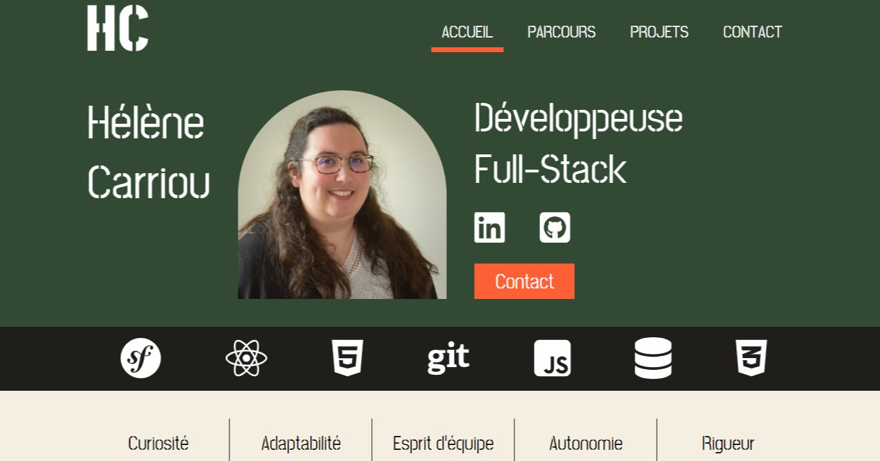 Hélène Carriou, développeuse web full-stack